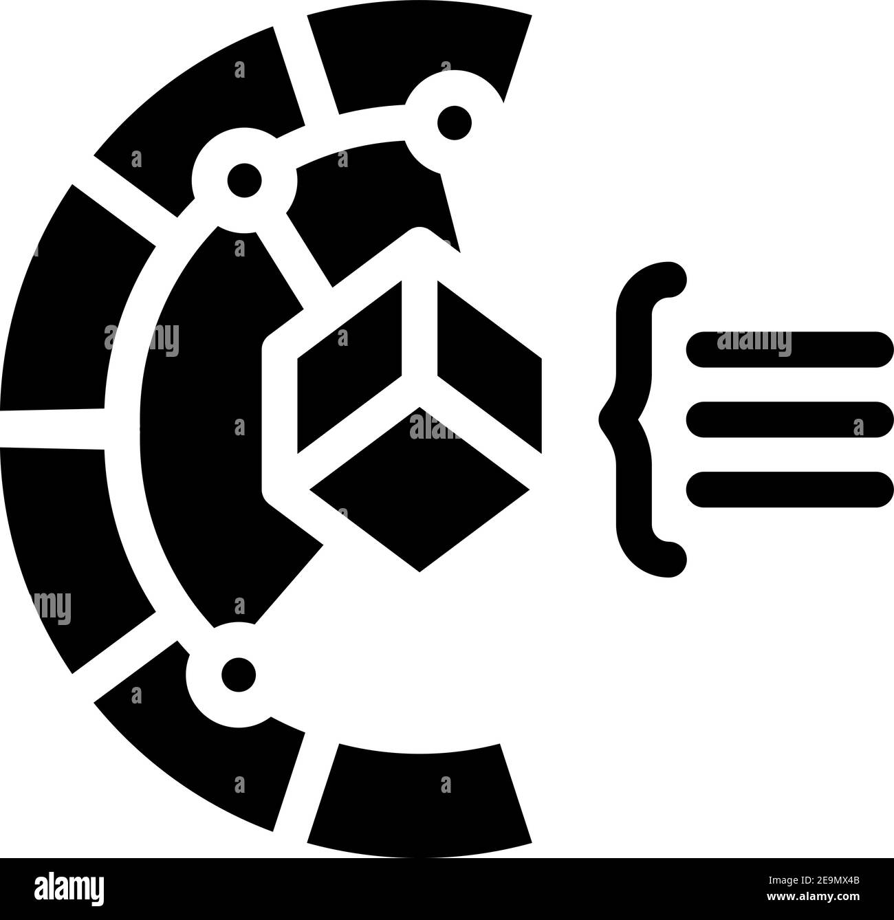3d modeling process glyph icon vector illustration Stock Vector Image ...