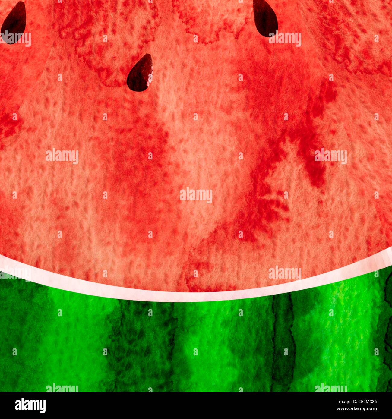 Watermelon watercolor Illustration with Juicy Texture Stock Photo - Alamy