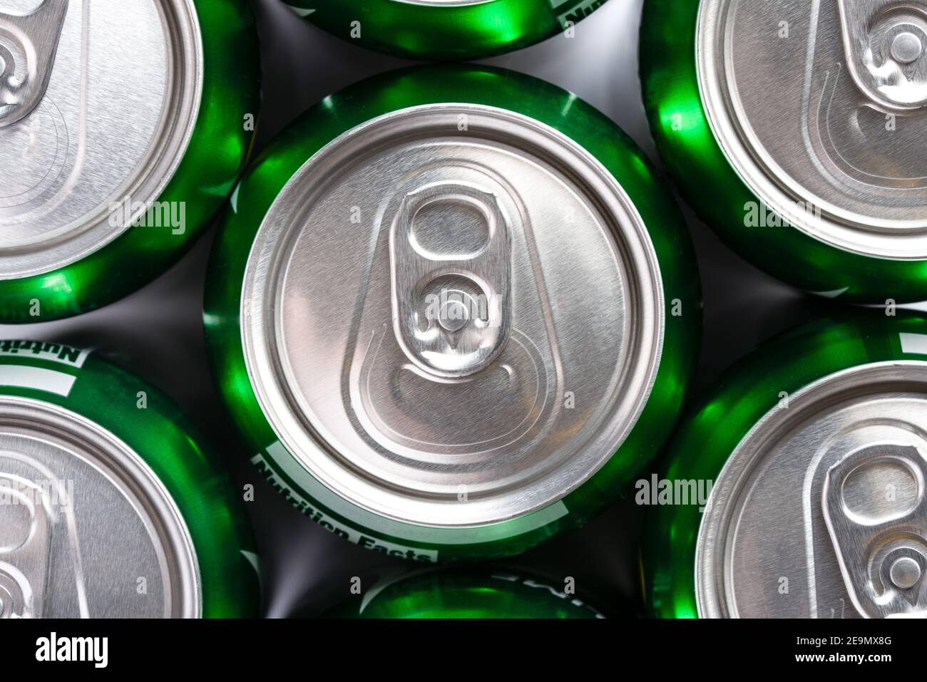 Green Aluminum Cans Stock Photo - Alamy
