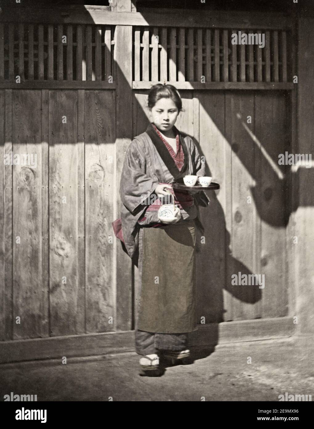 Late 19th century photograph - tea house serving girl, c.1860's, Beato ...