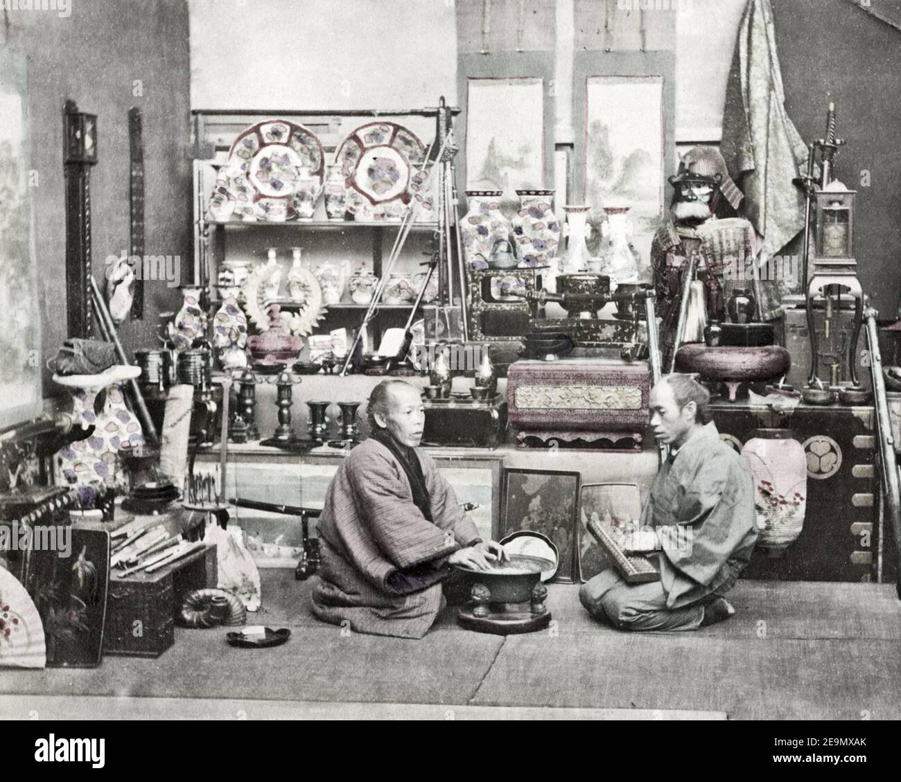 Late 19th century photograph - Curio Shop, Japan Stock Photo - Alamy