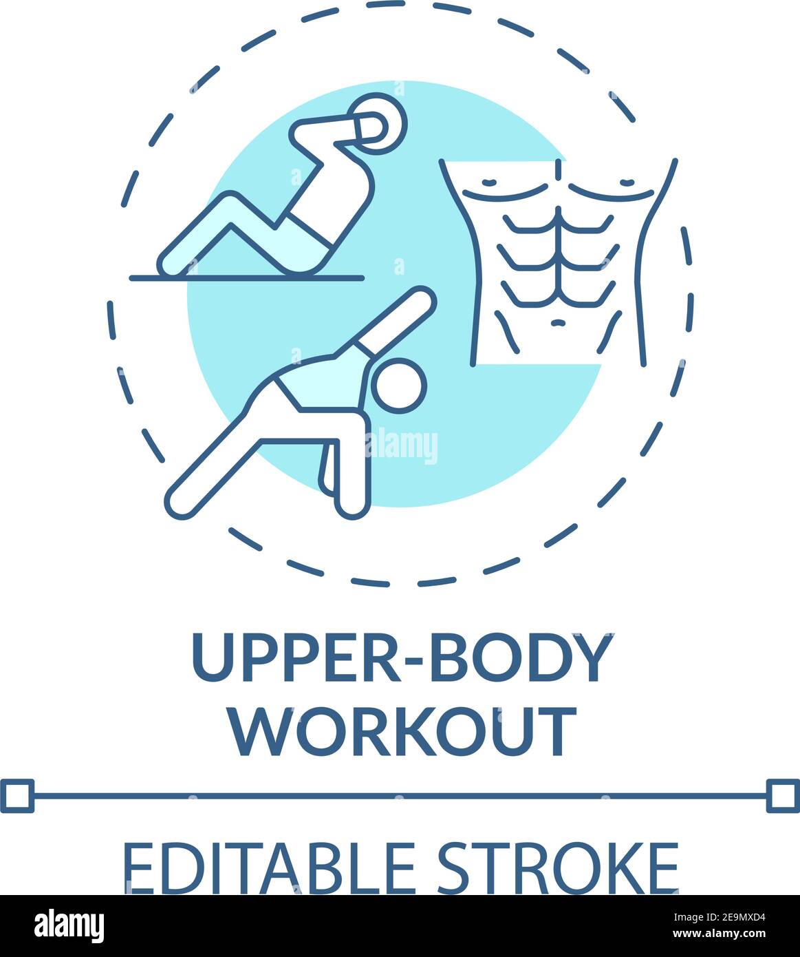 Upper-body workout concept icon Stock Vector Image & Art - Alamy