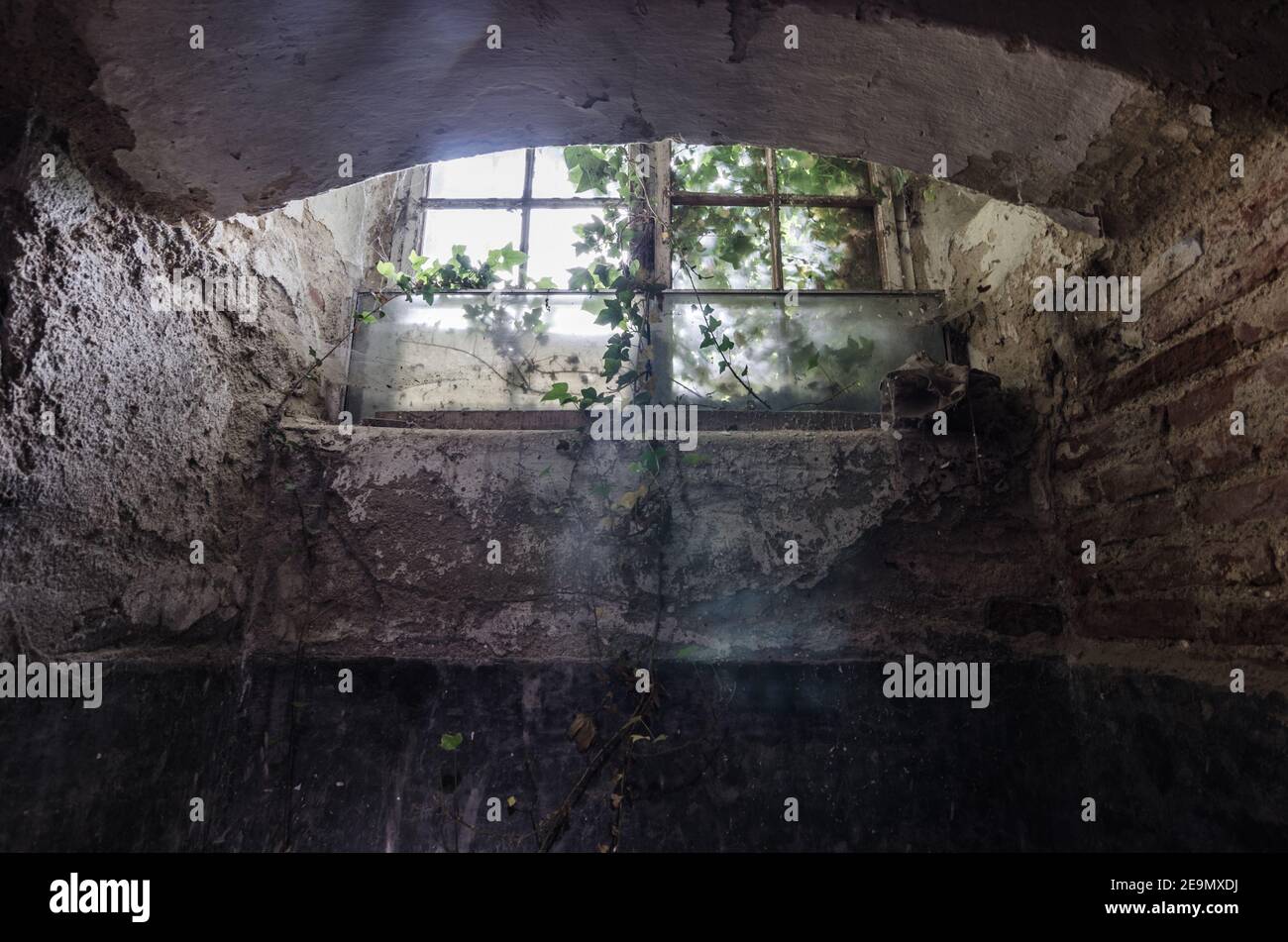 window of dungeon in old castle Stock Photo - Alamy
