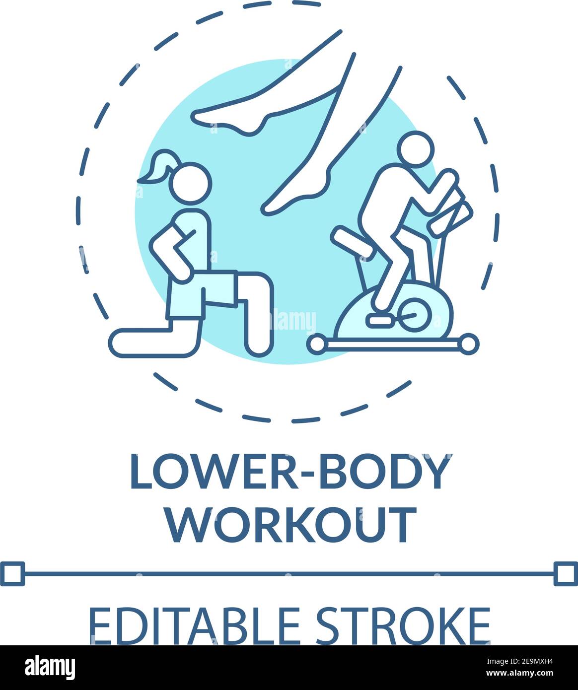 Lower-body workout concept icon Stock Vector Image & Art - Alamy