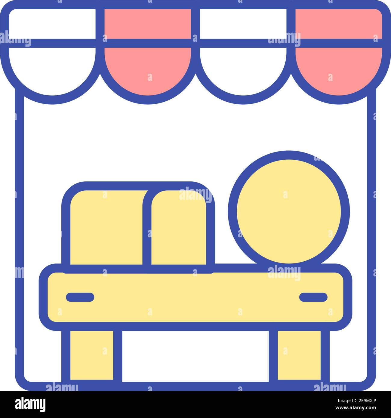 Farmers market stall RGB color icon Stock Vector Image & Art - Alamy