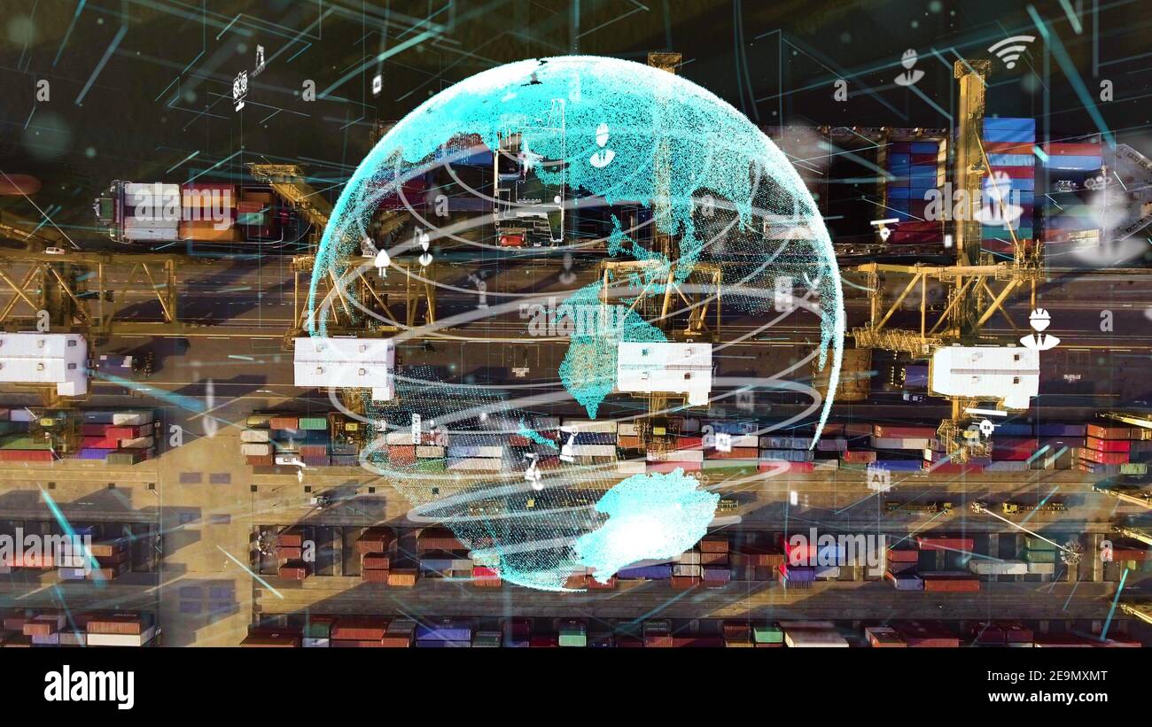 Aerial Port Of The Future High Resolution Stock Photography and Images ...