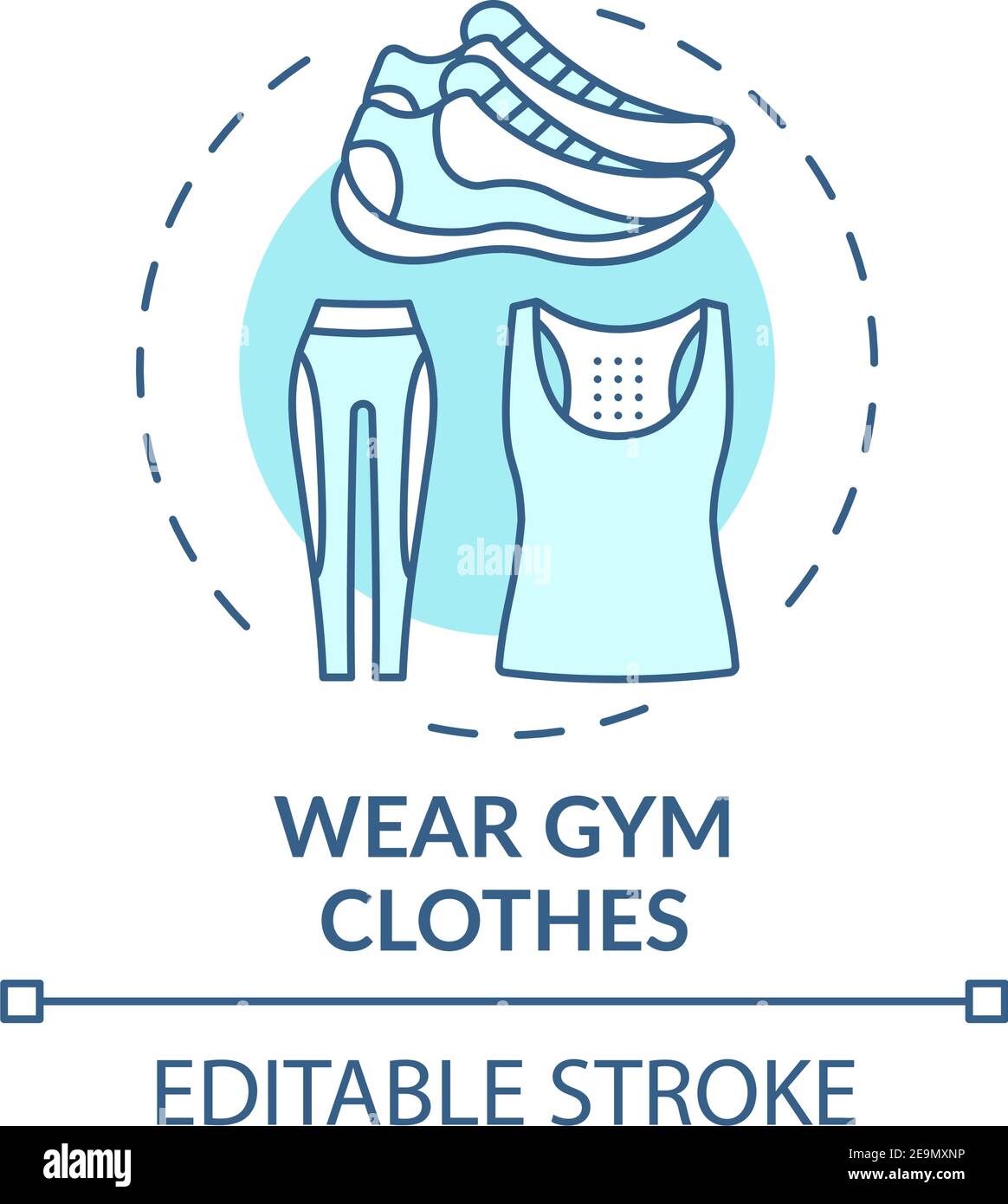 Wearing gym clothes concept icon Stock Vector Image & Art - Alamy