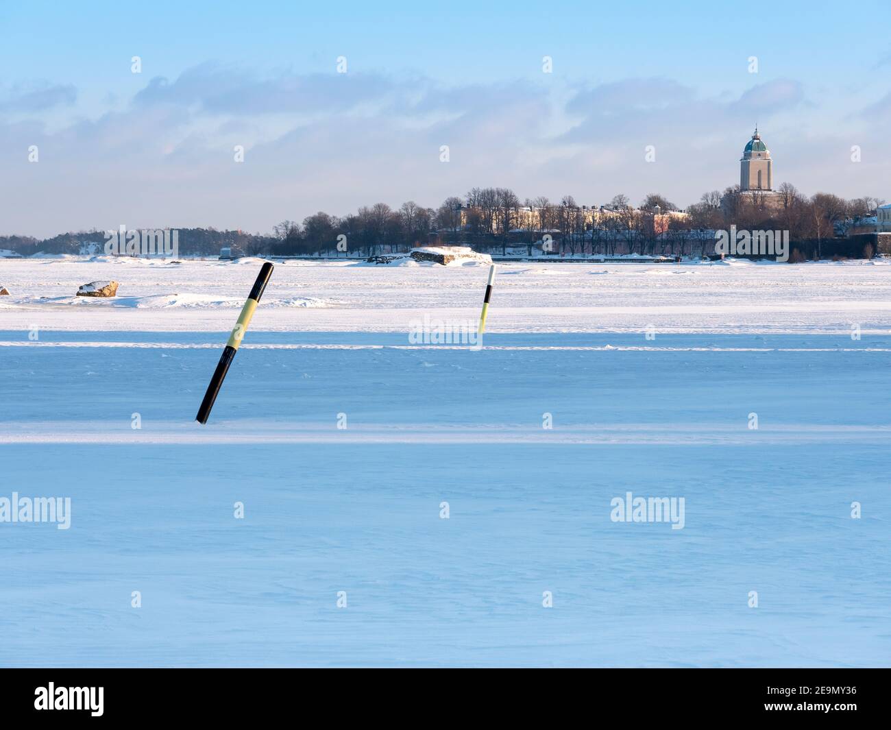 Helsinki / Finland - FEBRUARY 5, 2021: Beautiful winter view of Finnish ...