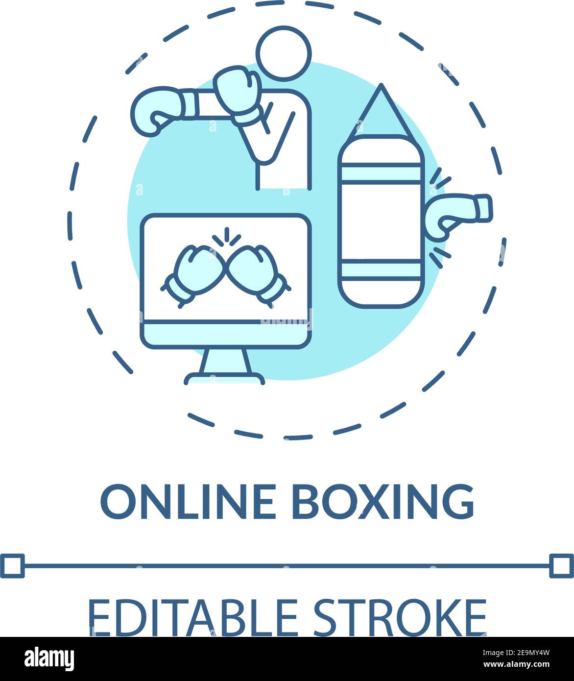 Boxing exercise class Stock Vector Images - Alamy