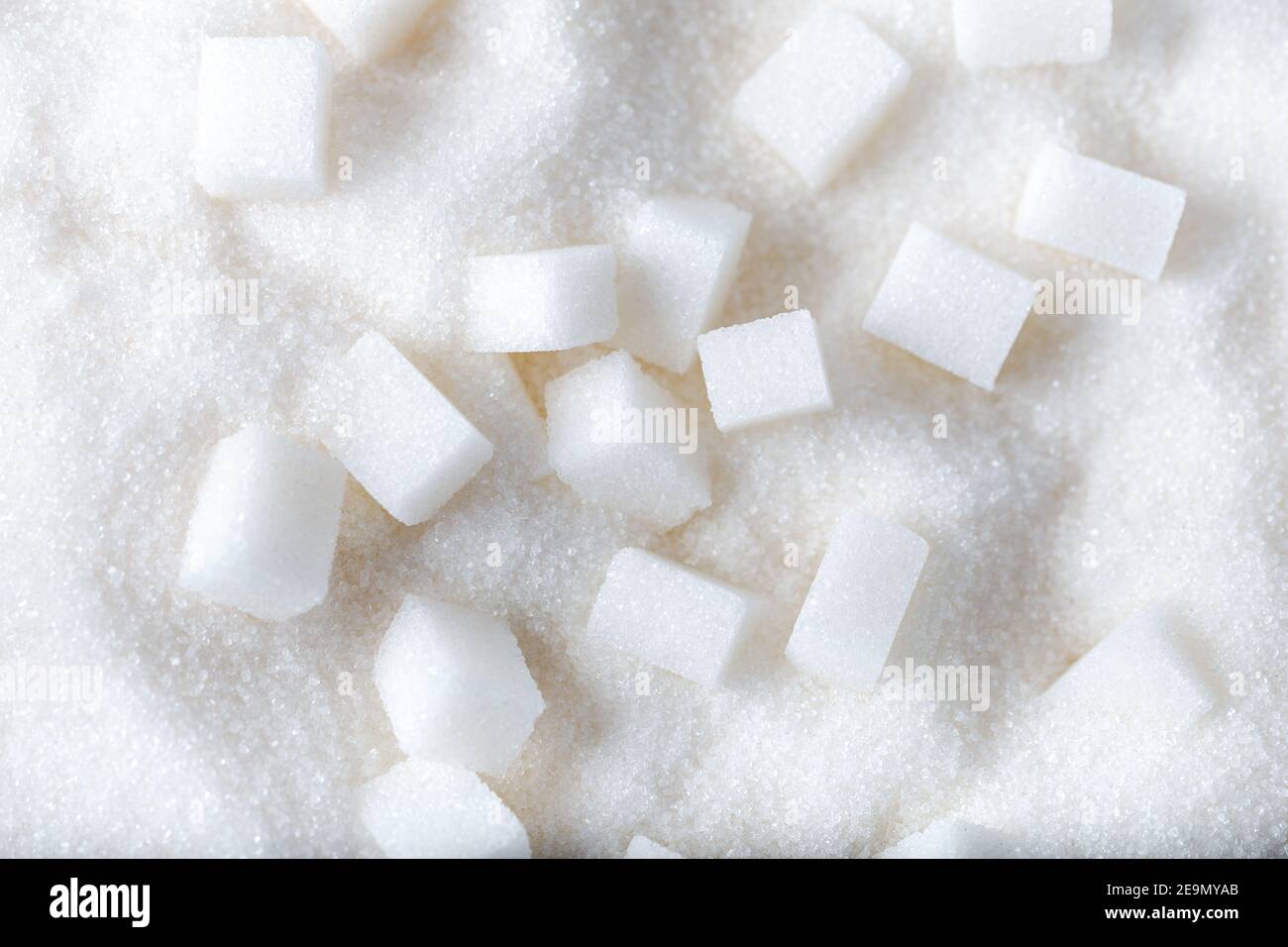 Cube sugar and granulated sugar mixed. White granulated sugar ...
