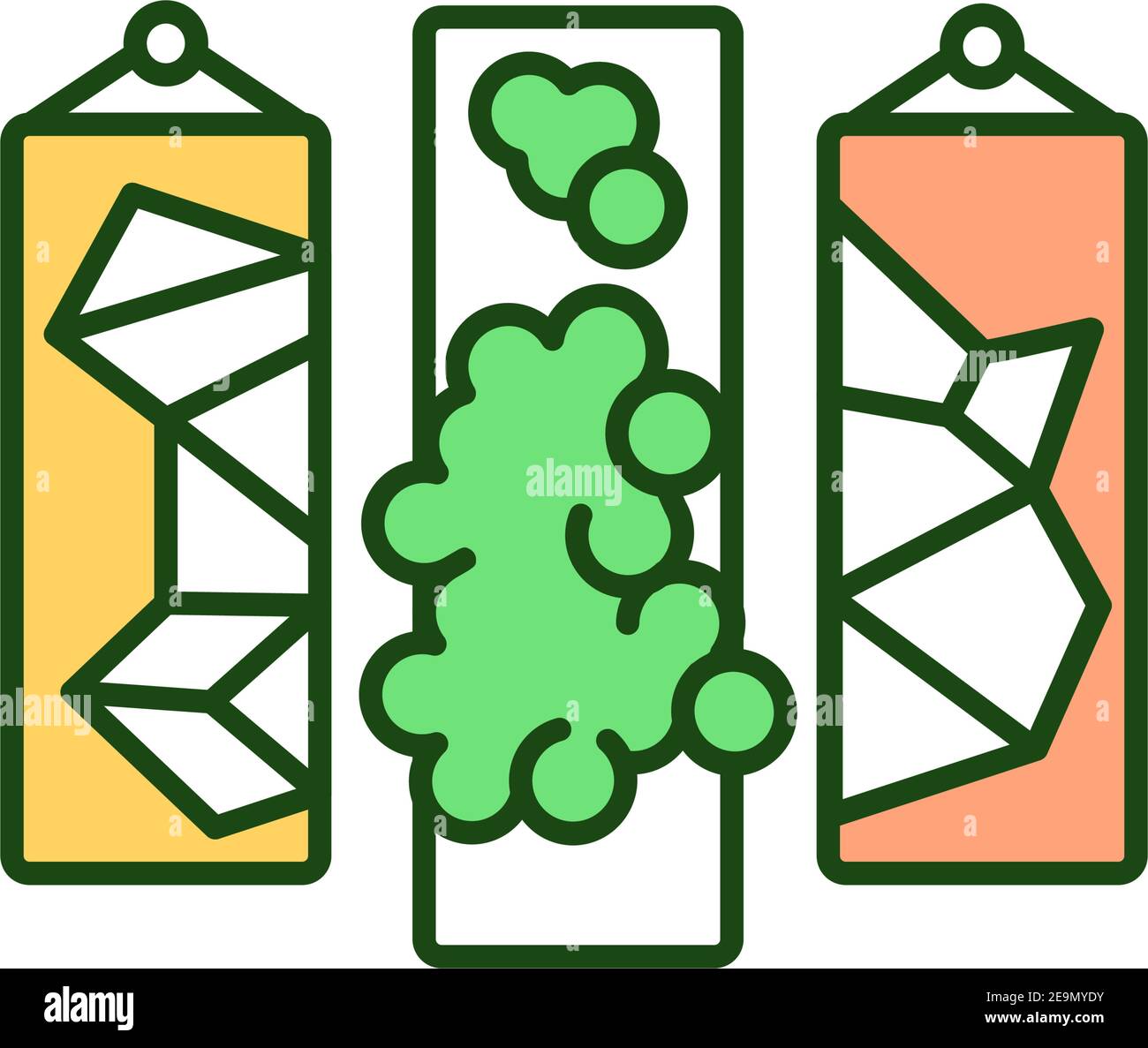 Biophilic decoration for interior RGB color icon Stock Vector Image ...