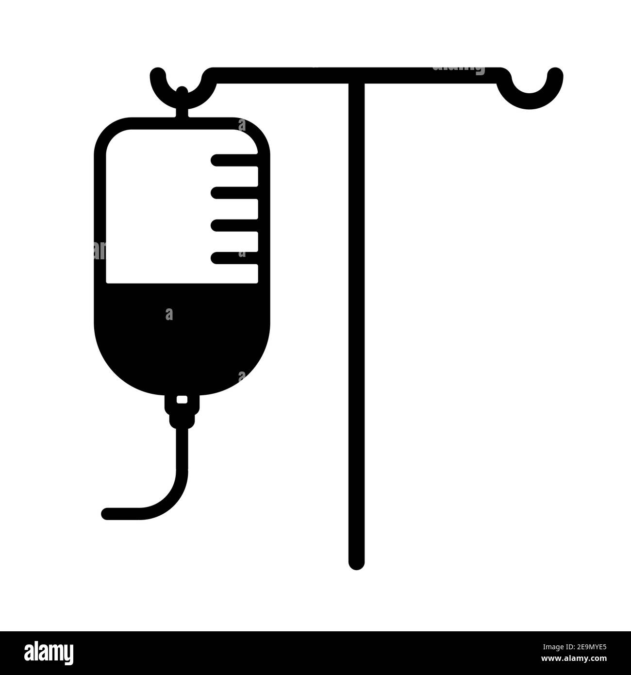 IV Stand vector glyph icon. Medicine and healthcare, medical support ...
