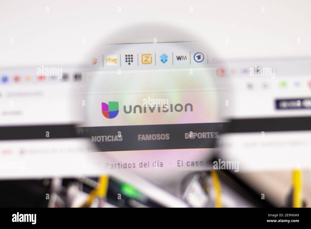 Los Angeles, USA - 1 February 2021: Univision website page. Univision ...
