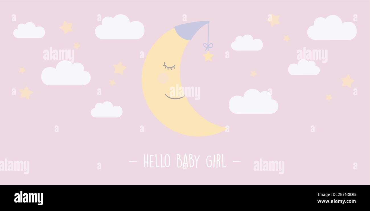 Happy cute moon hi-res stock photography and images - Alamy