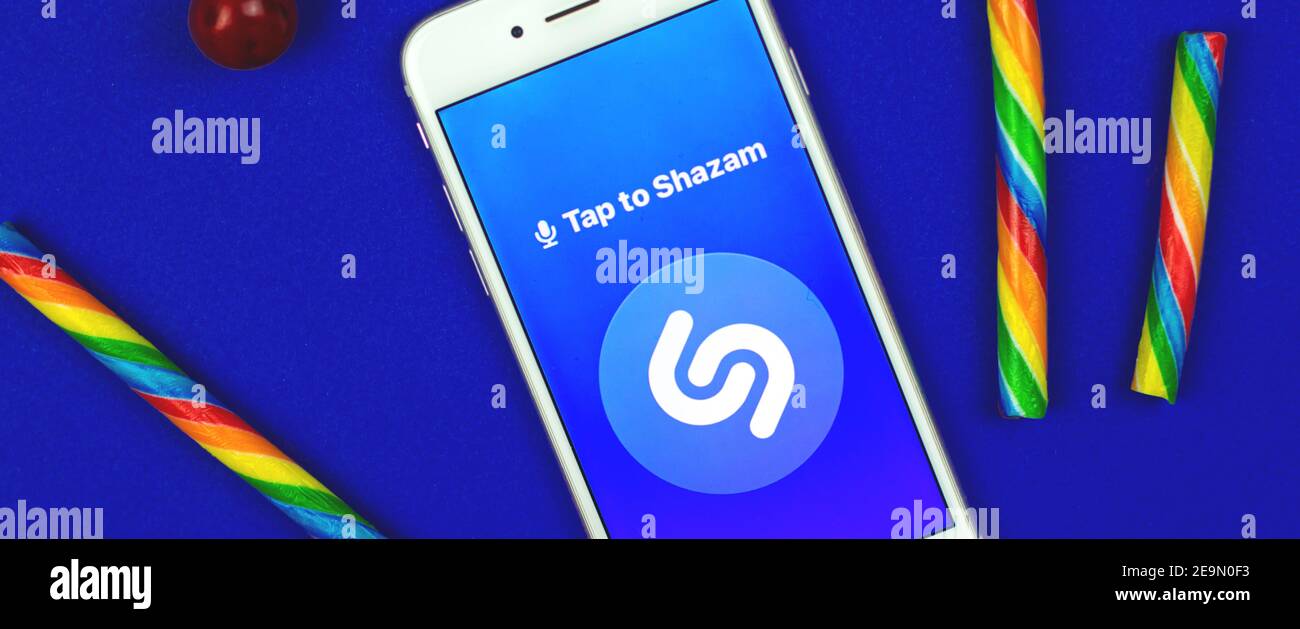 Shazam logo hi-res stock photography and images - Alamy