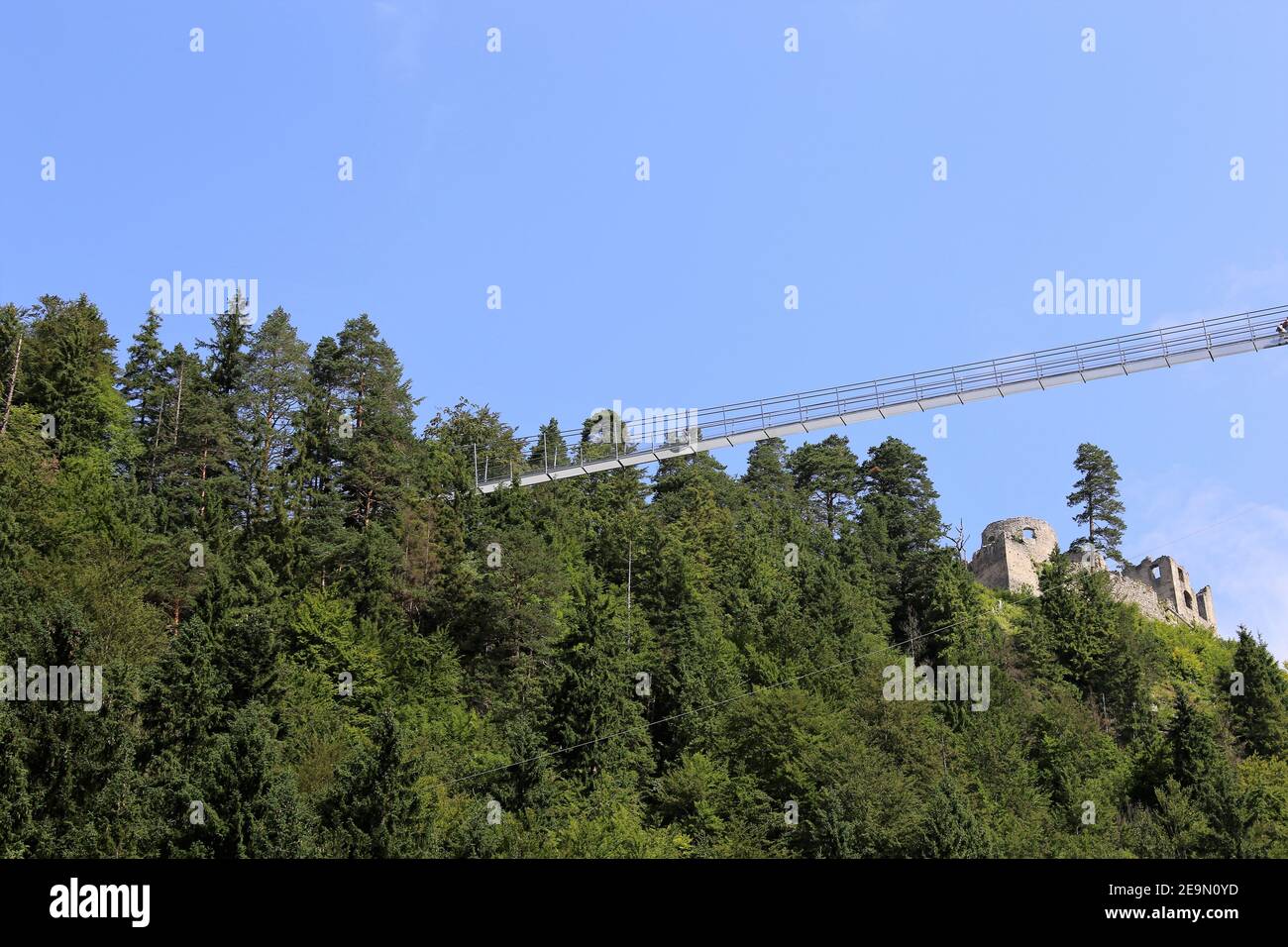 The Highline 179 in Reutte, Tyrol, Austria. It is one of the longest ...