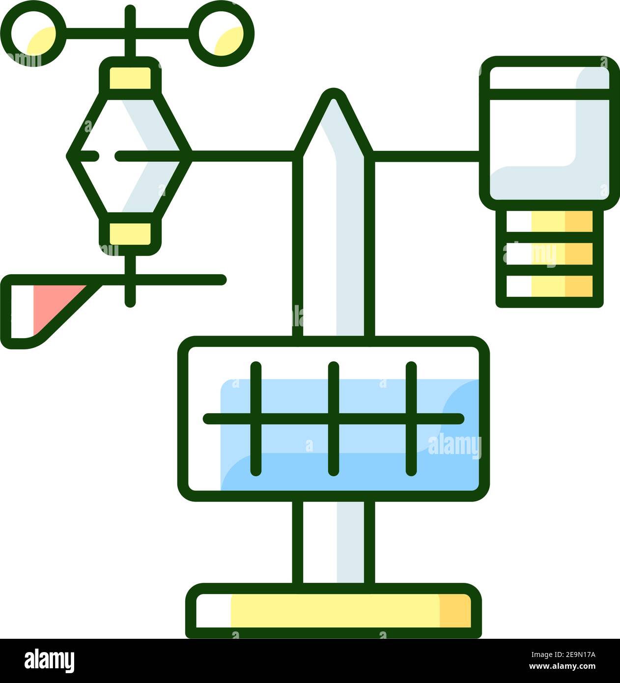 Weather stations RGB color icon Stock Vector Image & Art - Alamy