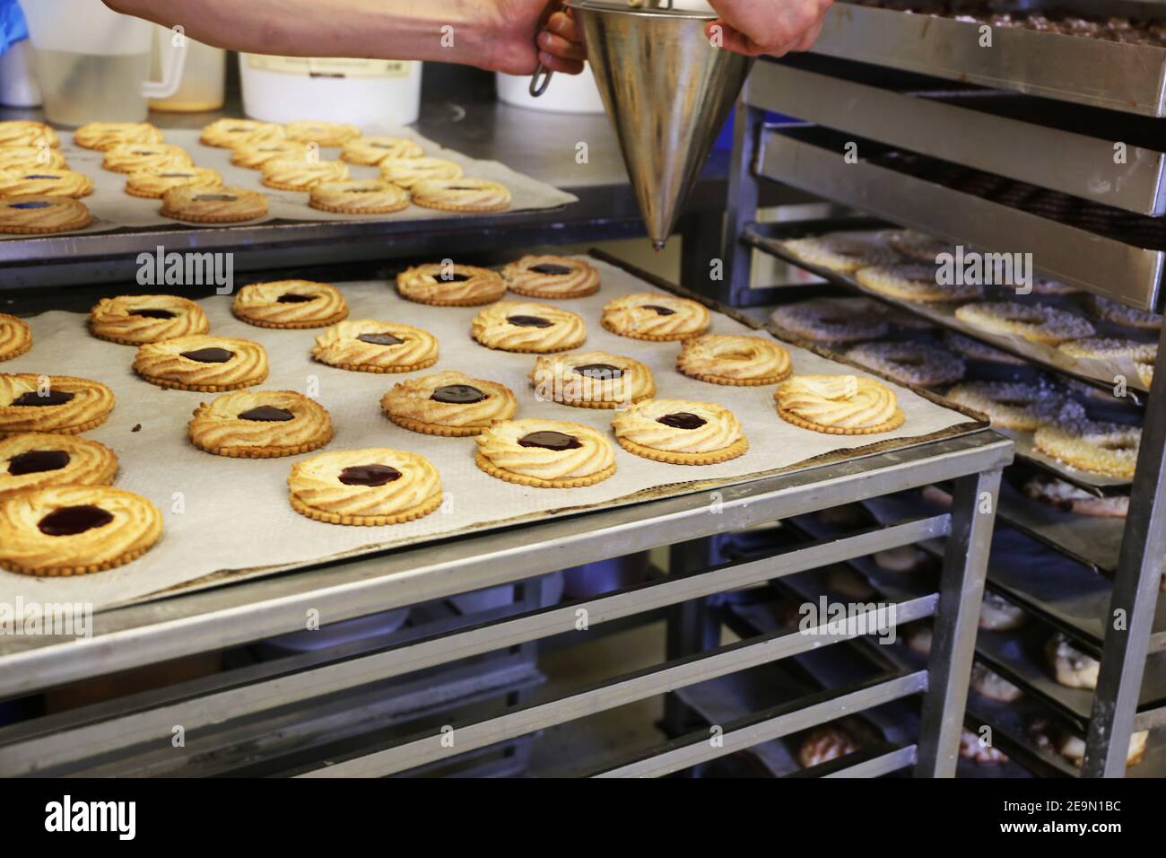 Baking bread and pastry in the bakery Stock Photo - Alamy