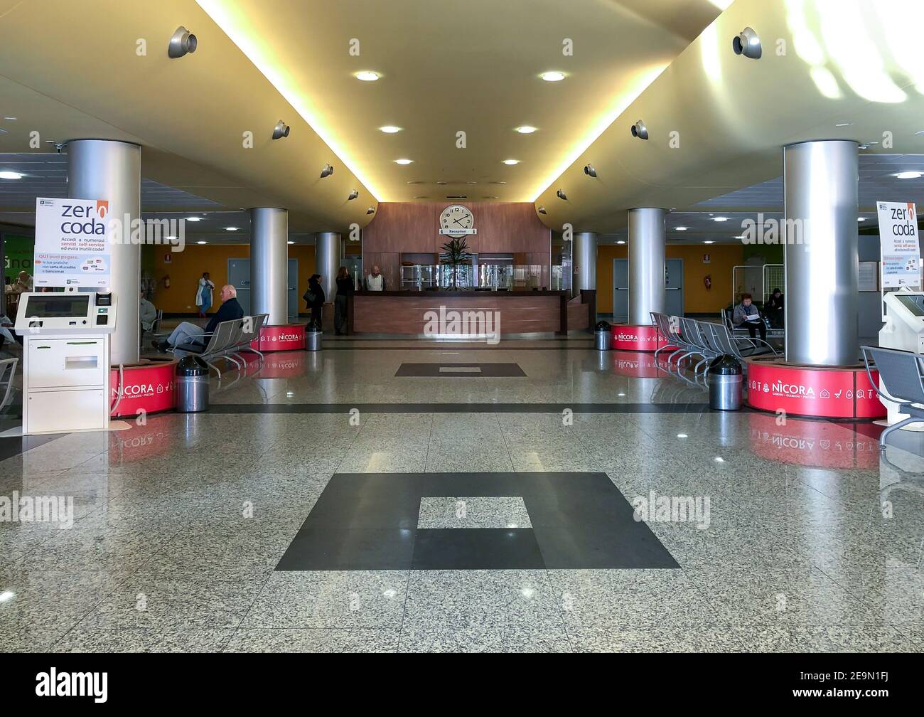 Varese, Lombardy, Italy - February 13, 2019: Interior entrance to the ... Varese, Lombardy, Italy - February 13, 2019: Interior entrance to the ...