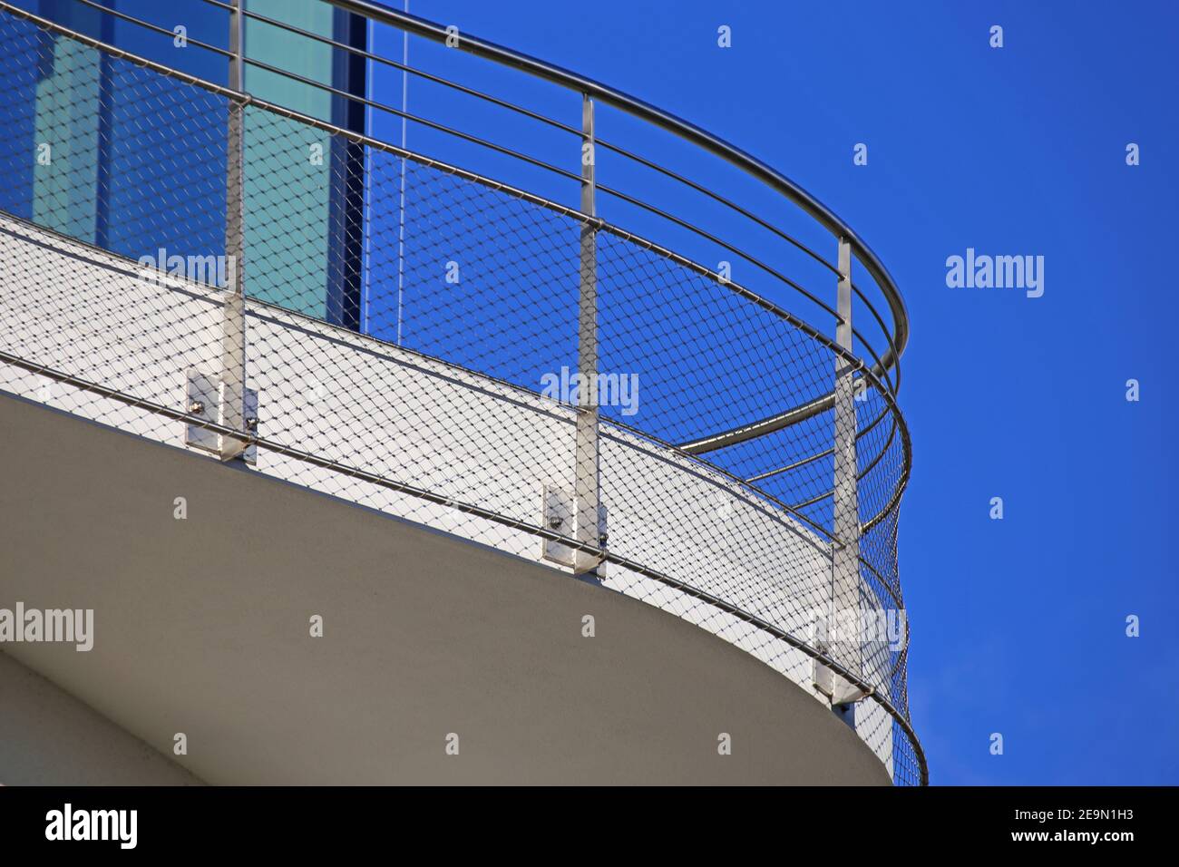 Balcony railing made of stainless steel Stock Photo - Alamy