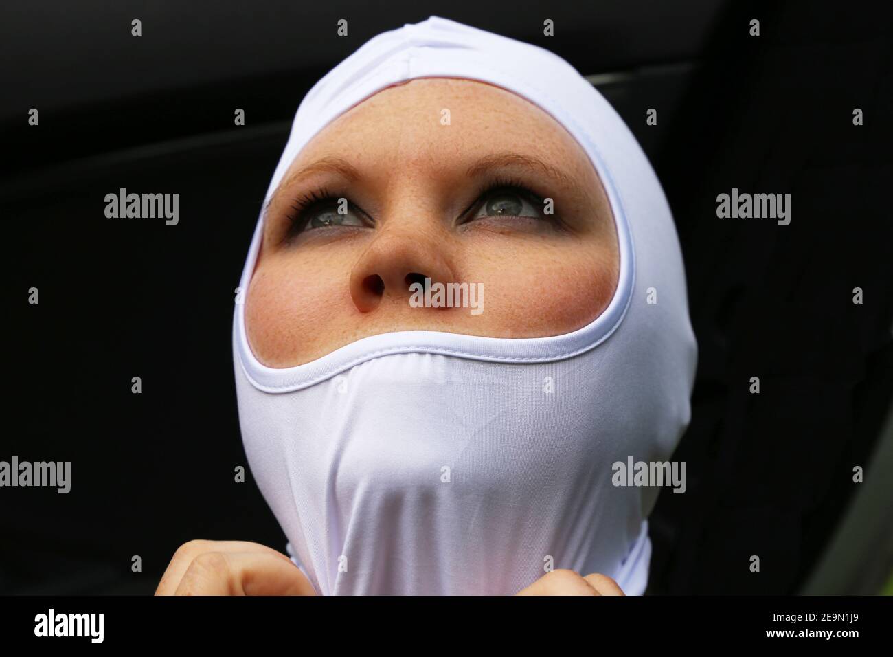 Female racer balaclava hi-res stock photography and images - Alamy