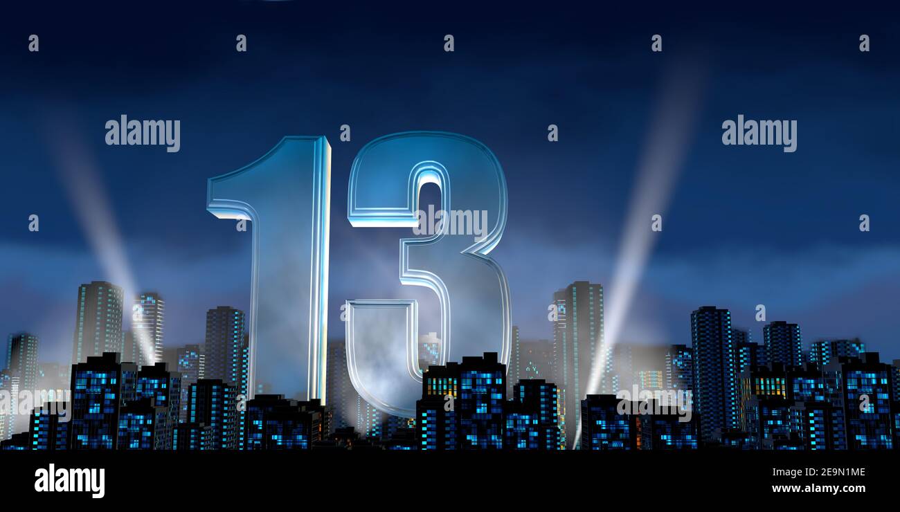 3d number 13 hi-res stock photography and images - Alamy