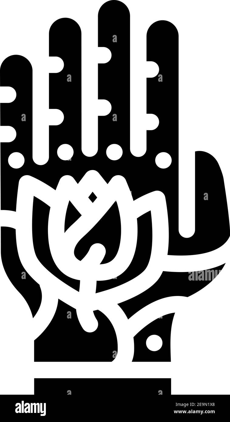 tattoo on hand glyph icon vector illustration Stock Vector Image & Art ...