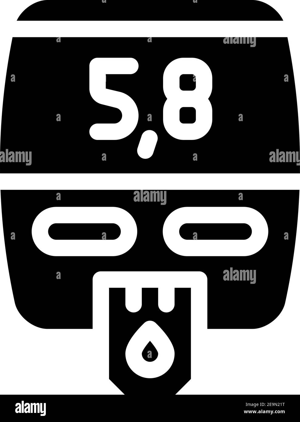 Blood glucose meter device glyph hi-res stock photography and images ...