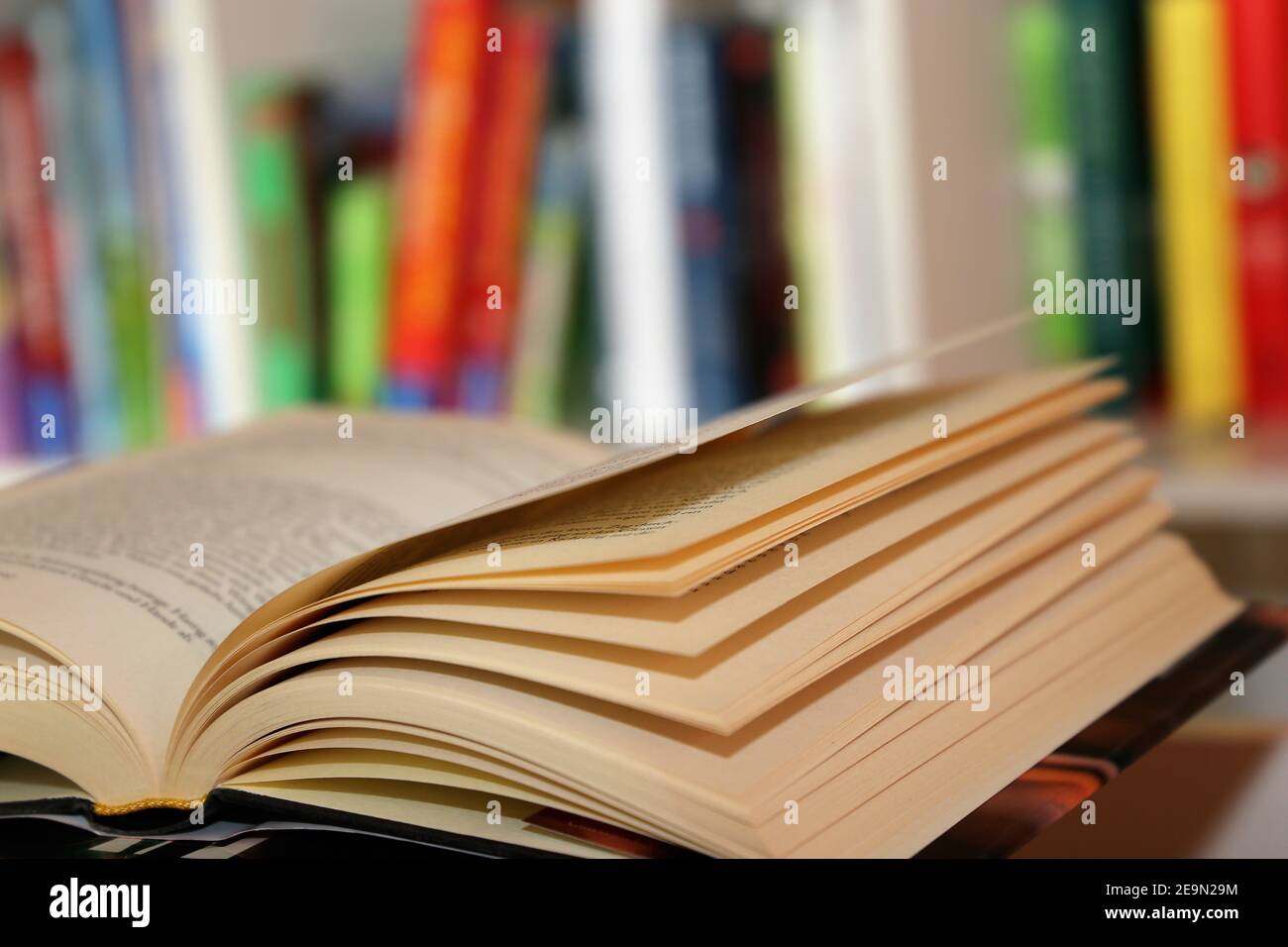 Close up of an open book Stock Photo - Alamy