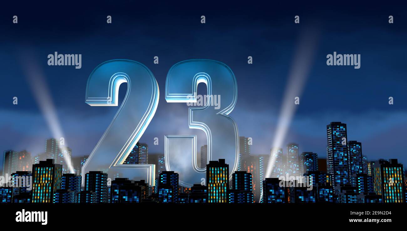 3d number 23 hi-res stock photography and images - Alamy