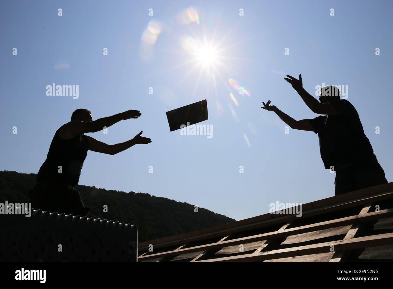 Throwing silhouettes hi-res stock photography and images - Alamy