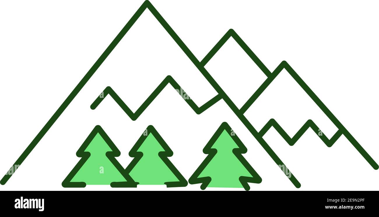 Mountains RGB color icon Stock Vector Image & Art - Alamy