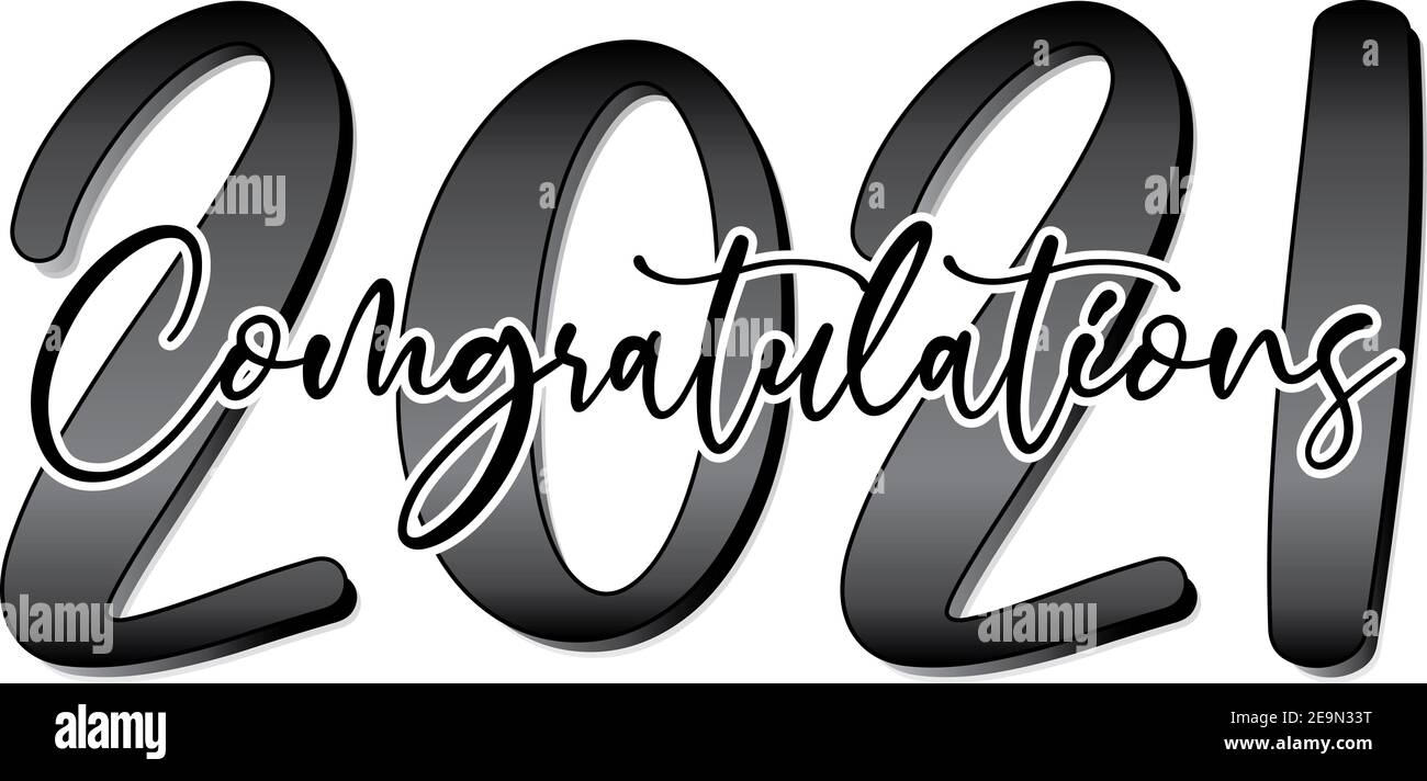 Class of 2021 Script Black and White Stock Photo - Alamy