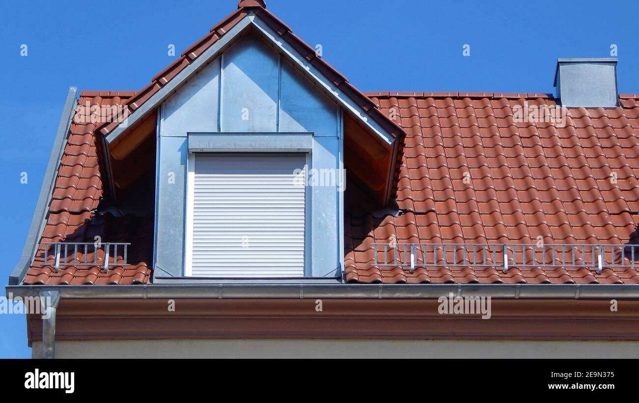 New tiled roof with dormers Stock Photo - Alamy