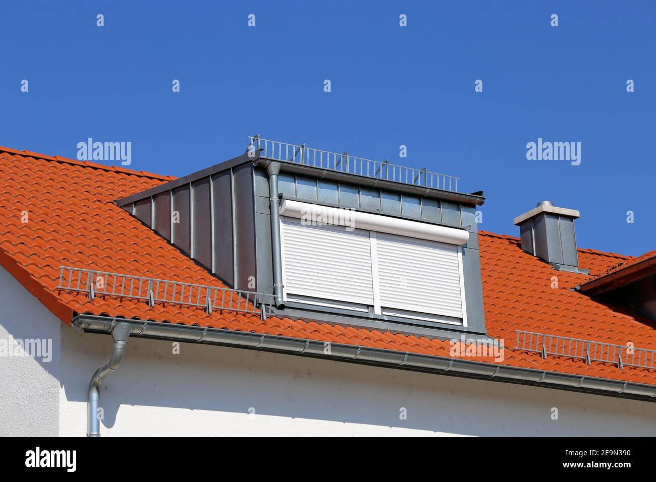 Roof dormer with stainless steel cladding Stock Photo - Alamy
