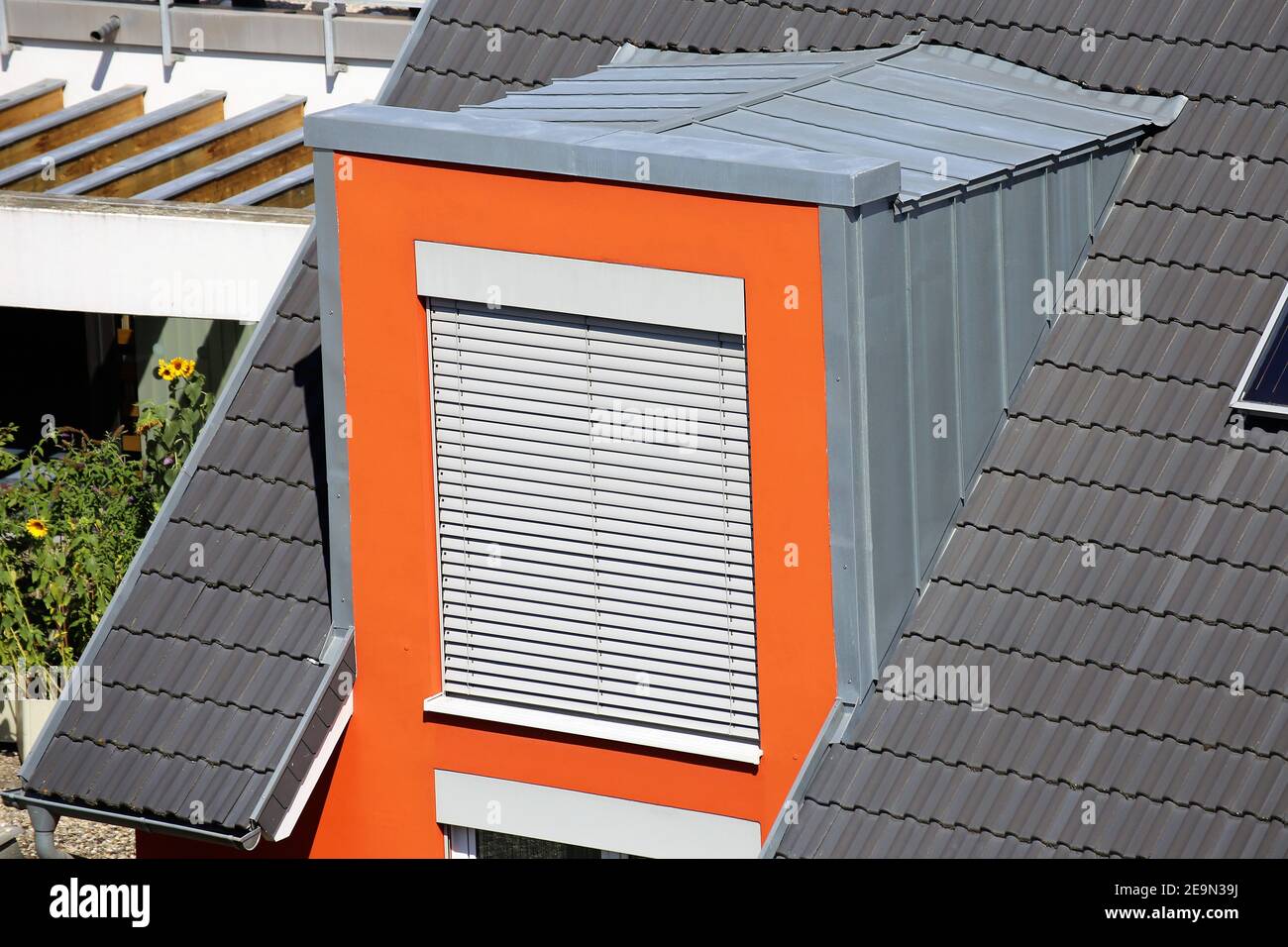 Roof dormer with stainless steel cladding Stock Photo - Alamy