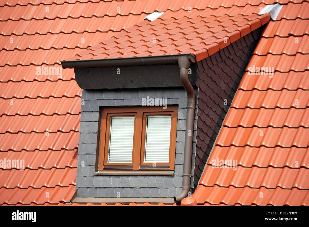Dormer with slate cladding Stock Photo - Alamy