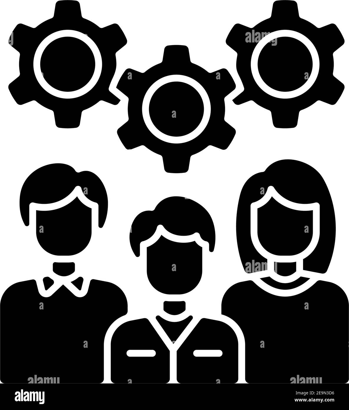 Staff training icon black Black and White Stock Photos & Images - Alamy