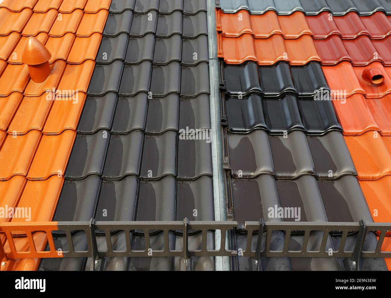 New roof tiles in different colors Stock Photo - Alamy