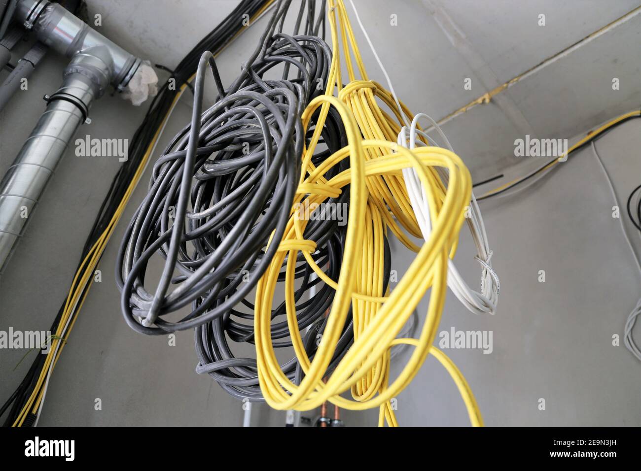 Professional electrical installation on a shell Stock Photo - Alamy
