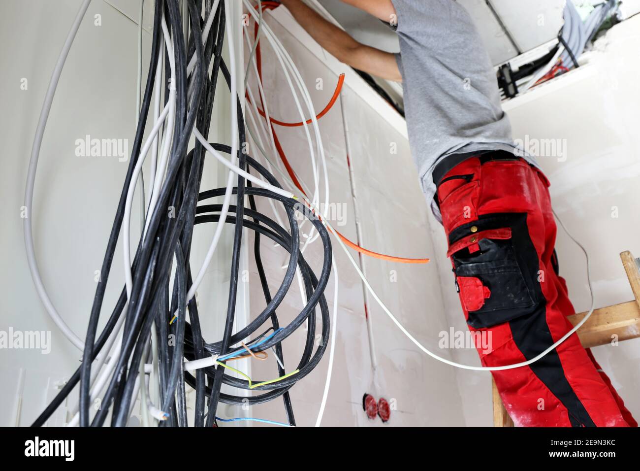 Professional electrical installation on a shell Stock Photo - Alamy
