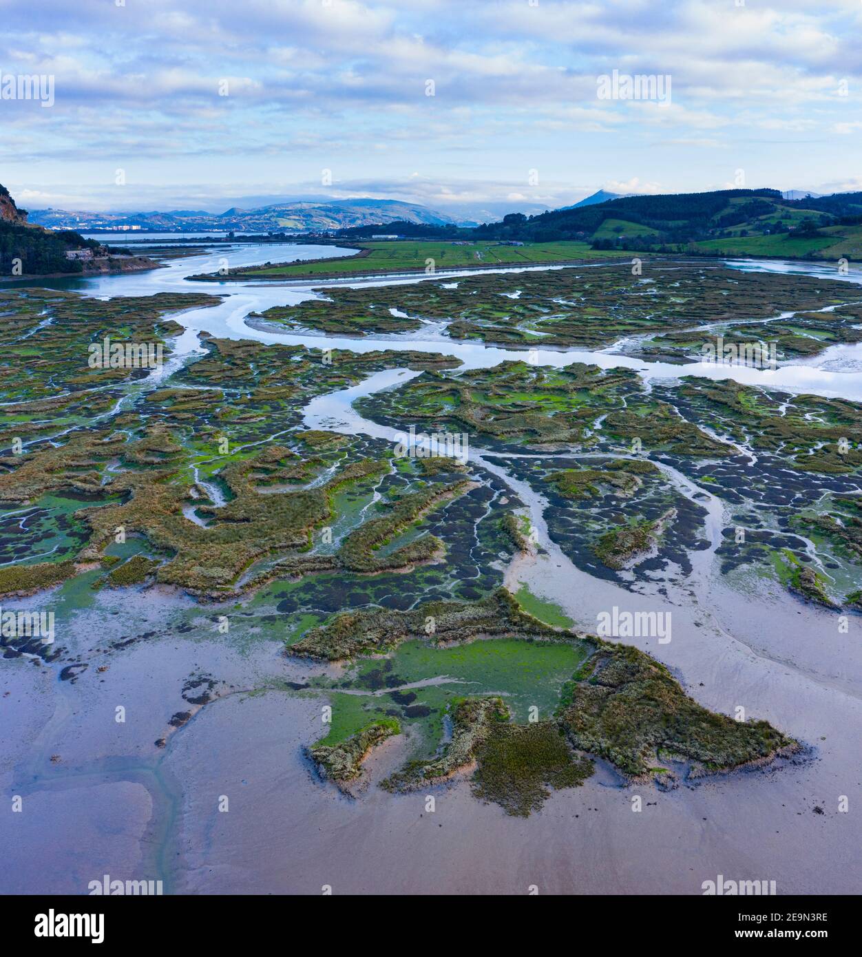 Tidal Marsh, Tidal Wetland (MARISMA), Low Tide, Marismas de Santoña ...