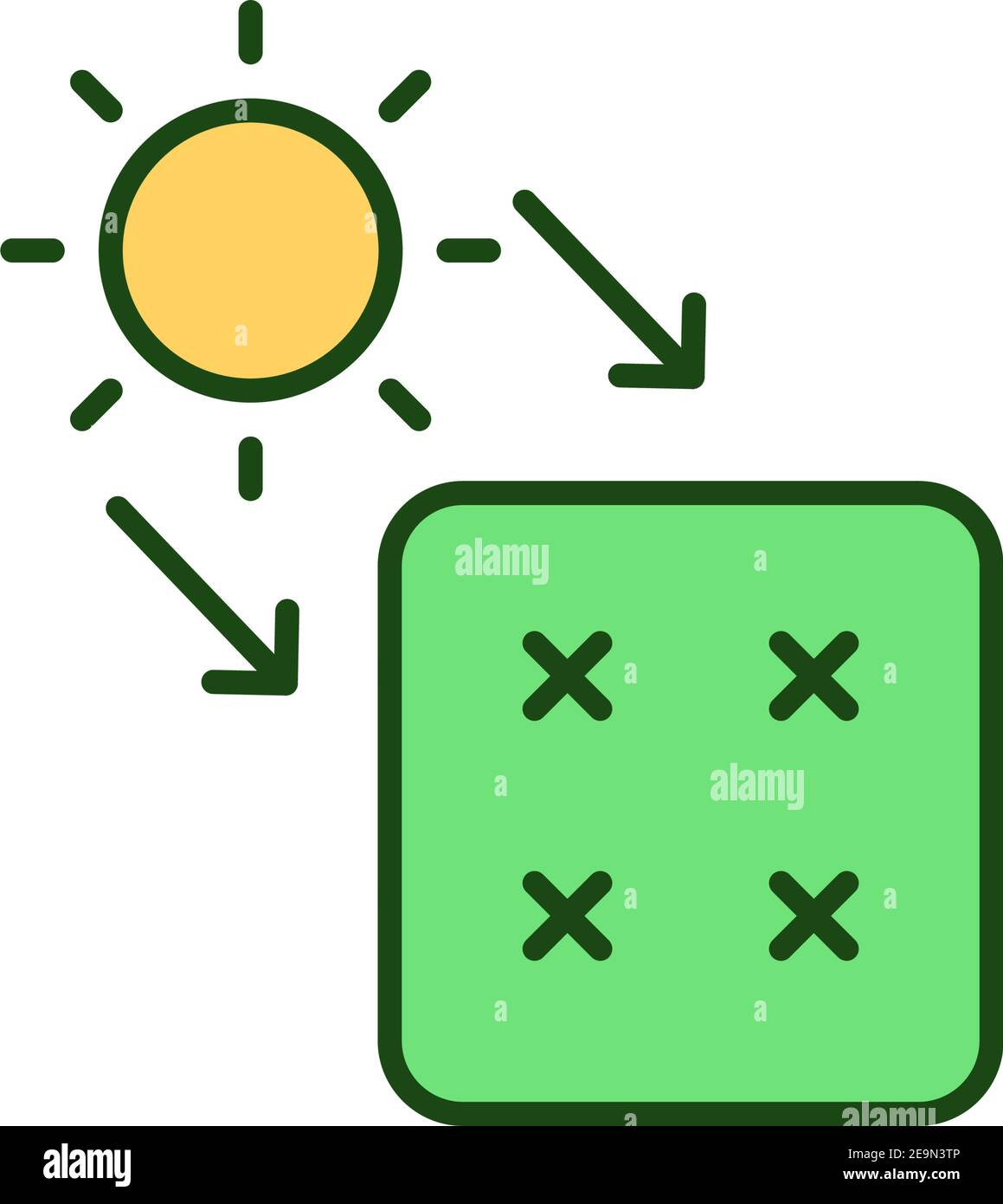 Sun exposure RGB color icon Stock Vector Image & Art - Alamy