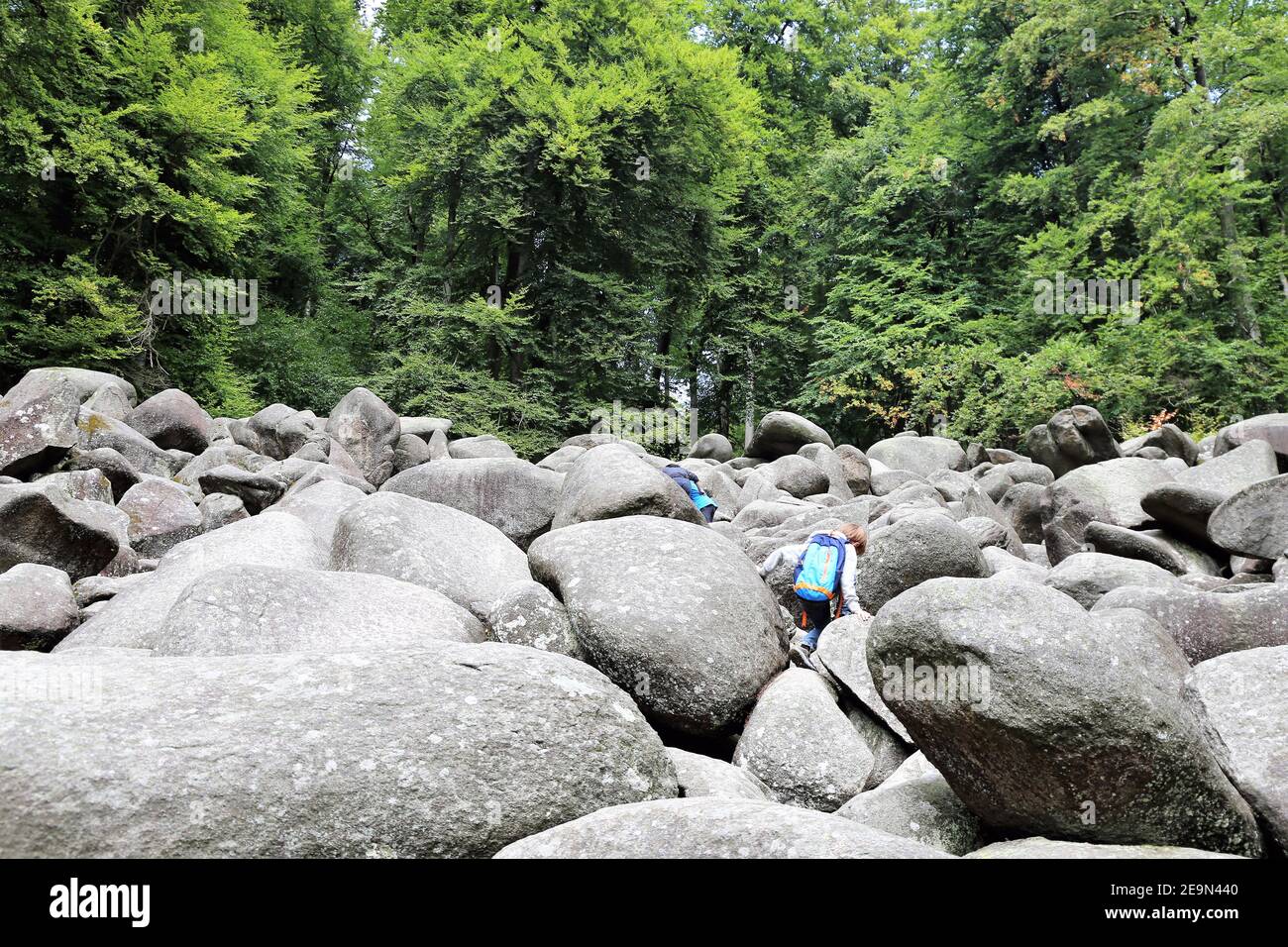 Famous Felsenmeer in the Forest of Odes (Odenwald), Germany Stock Photo ...