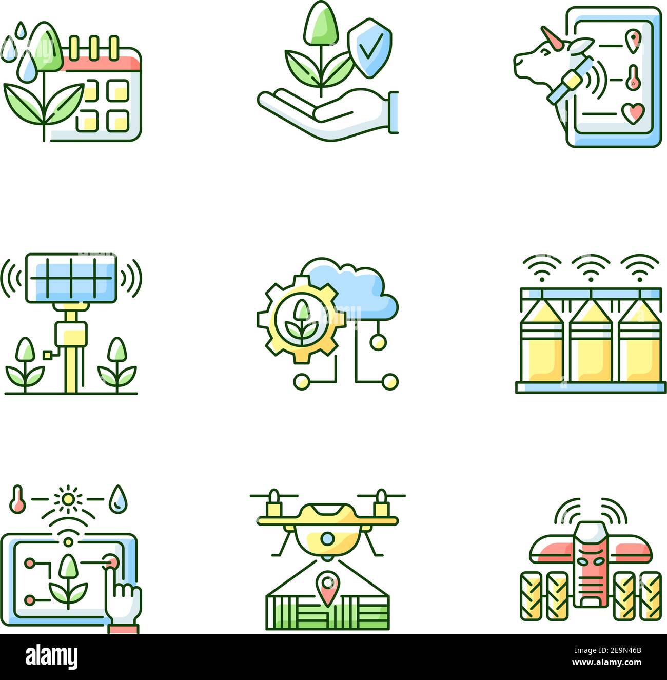 Innovation technology RGB color icons set Stock Vector Image & Art - Alamy