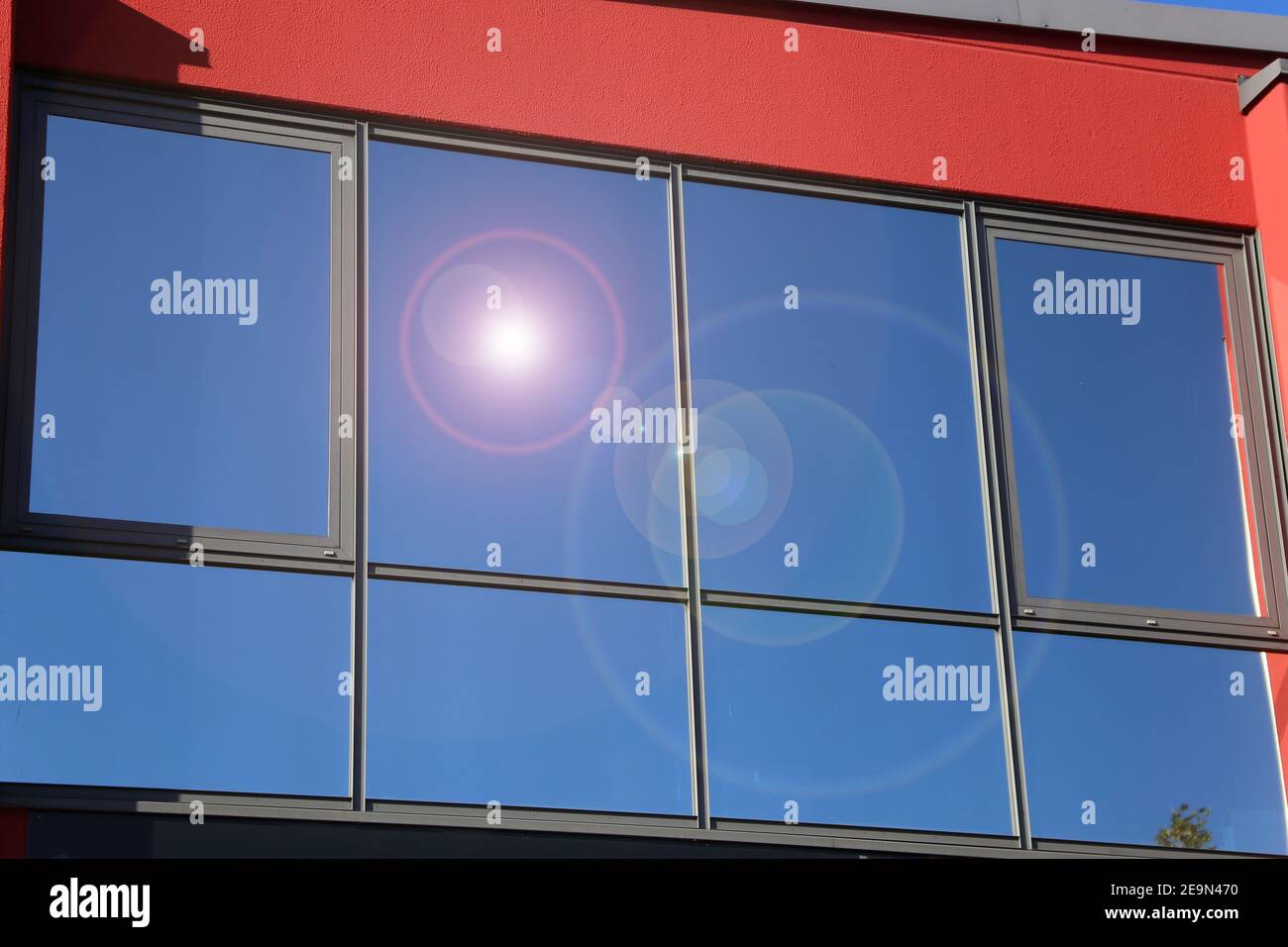 Large window facade on a modern building Stock Photo - Alamy