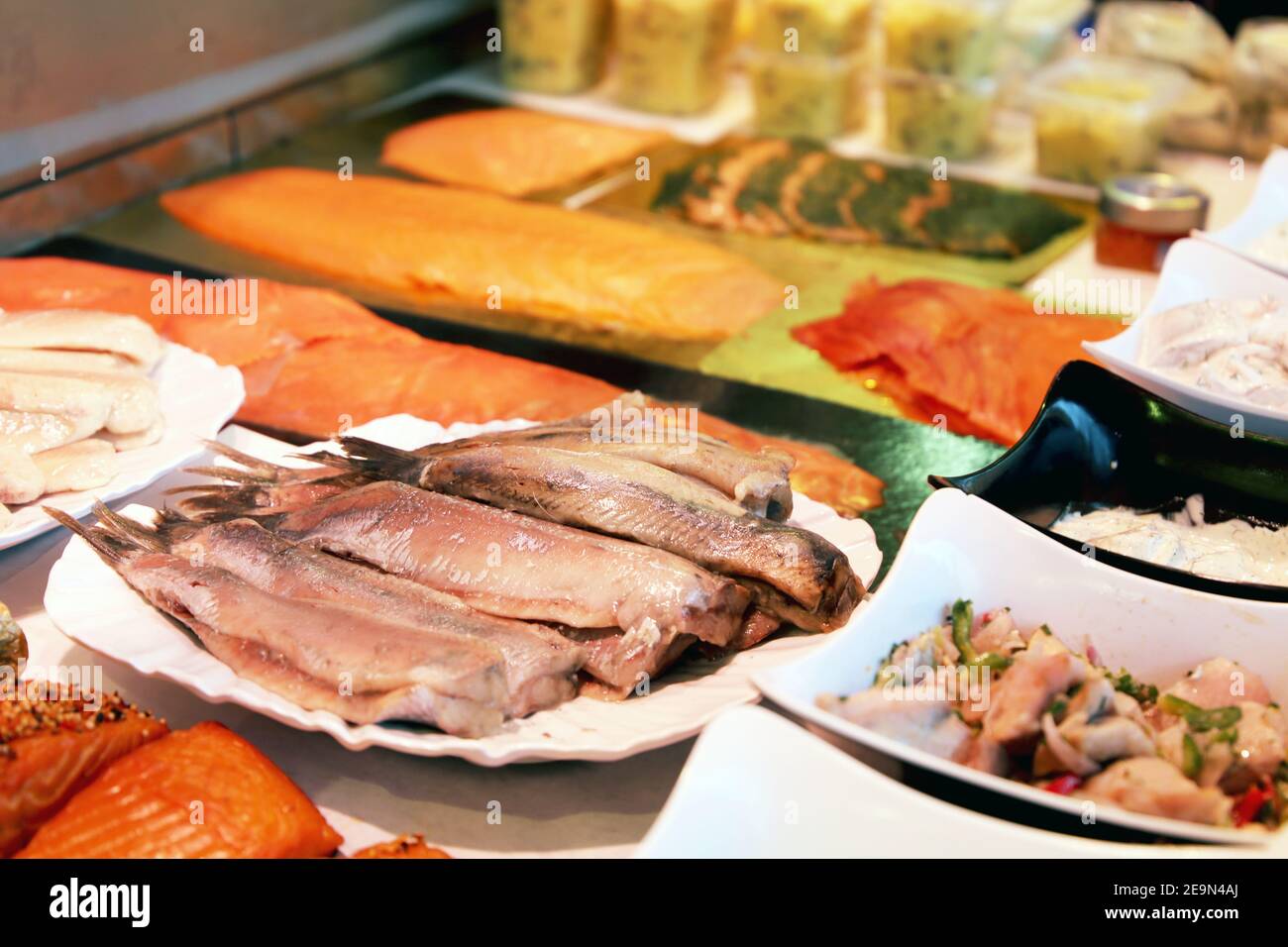 Close up of a fish counter Stock Photo - Alamy