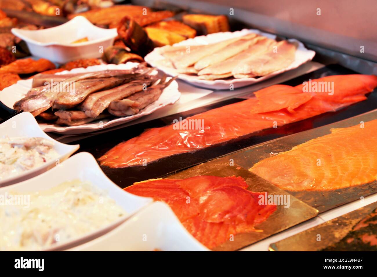 Close up of a fish counter Stock Photo - Alamy