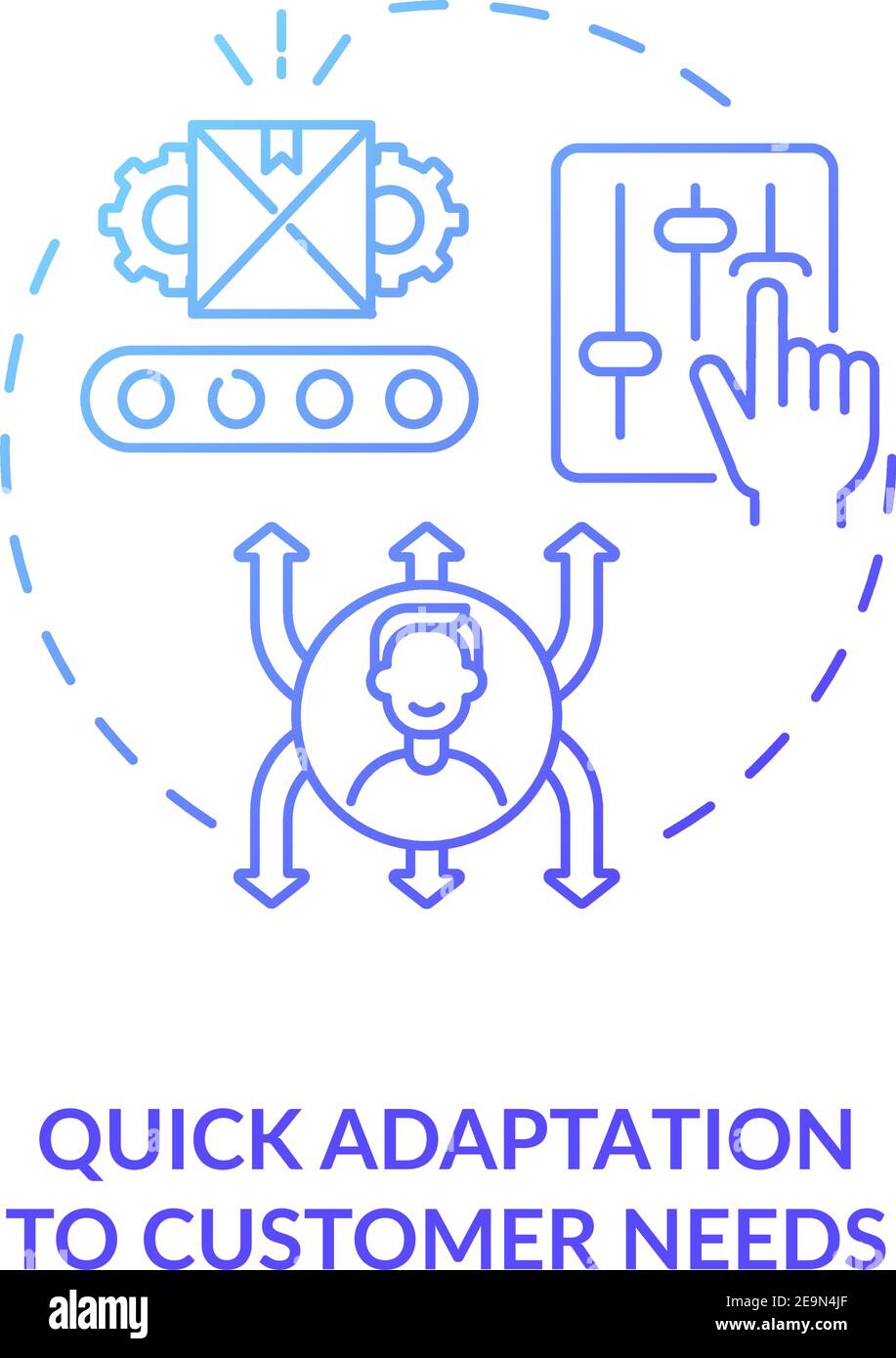 Quick adaptation to customer needs concept icon Stock Vector Image ...