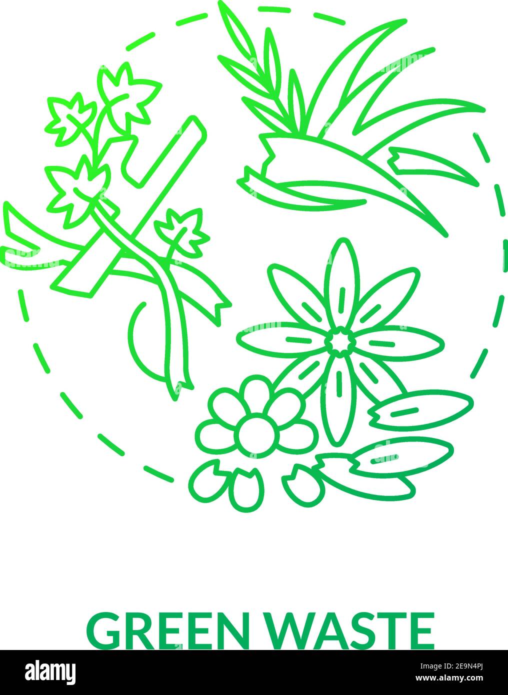 Green waste concept icon Stock Vector Image & Art - Alamy